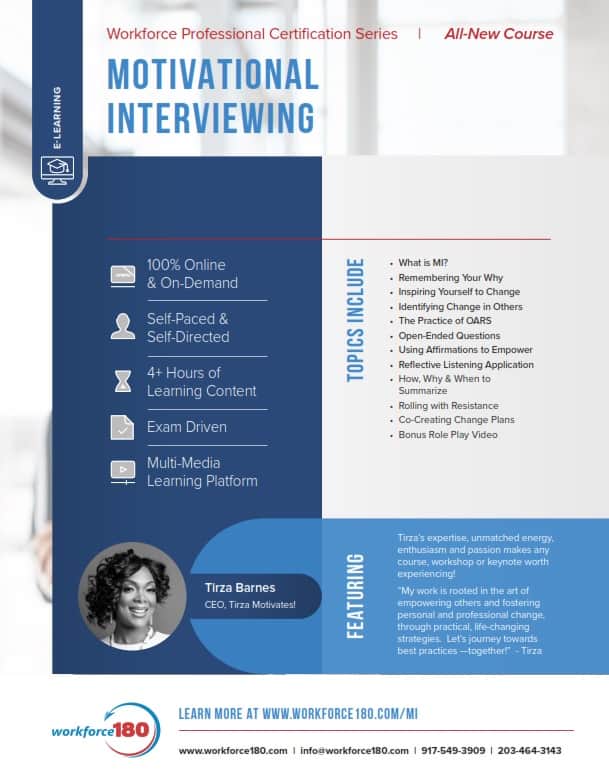 Motivational Interviewing Certification | Workforce180