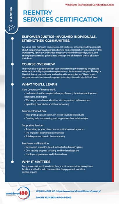 Reentry Services Certification | Workforce180
